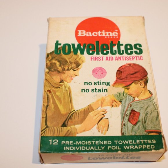 Bactine | Other | Vintage Bactine Towelette Box Wvintage Contents ...